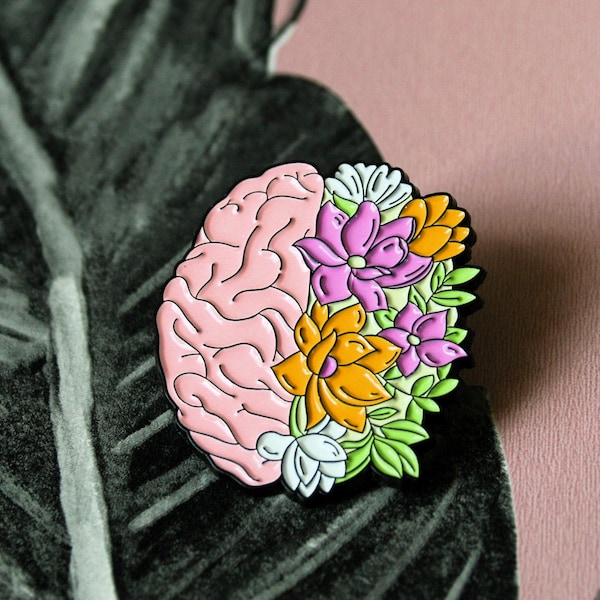 Brain Pin - Etsy
