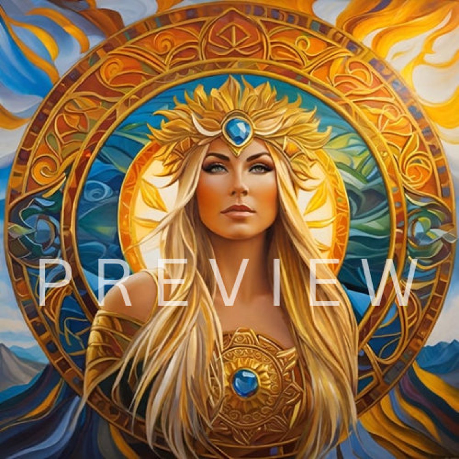 Sunna, Norse Goddess of the Sun - Etsy