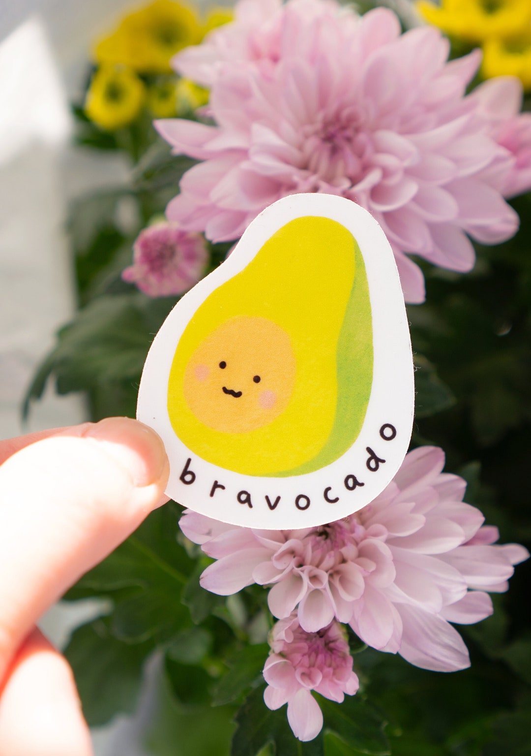 Bravocado Vinyl Sticker Cute Avocado, Fruit Sticker, Scrapbooking ...