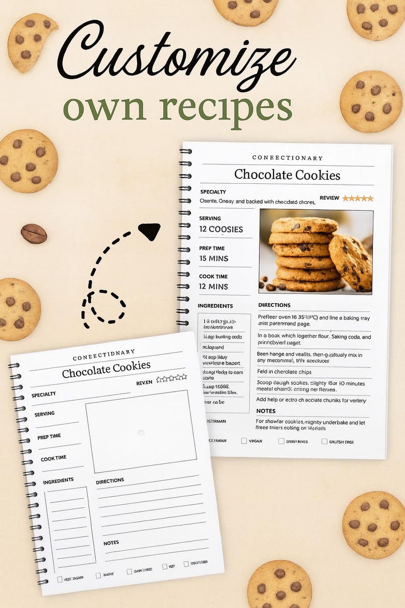 Editable Family Recipe Book Template | DIY Cookbook, Canva & Google ...