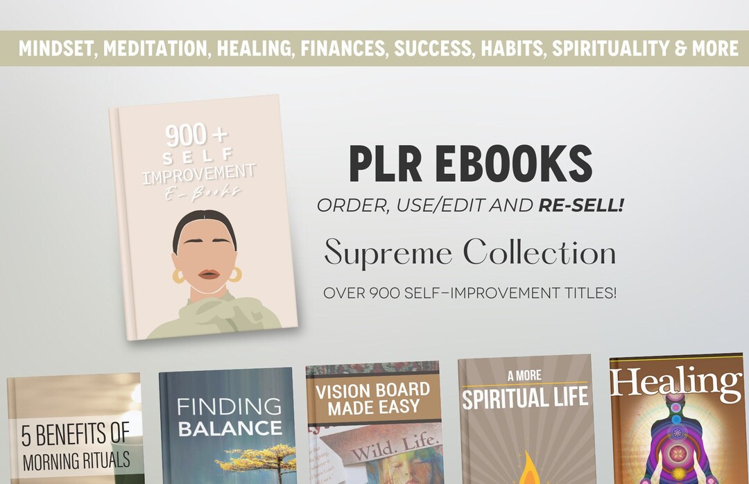 PLR Ebooks Over 900 Titles of Self Improvement Books Private Label ...