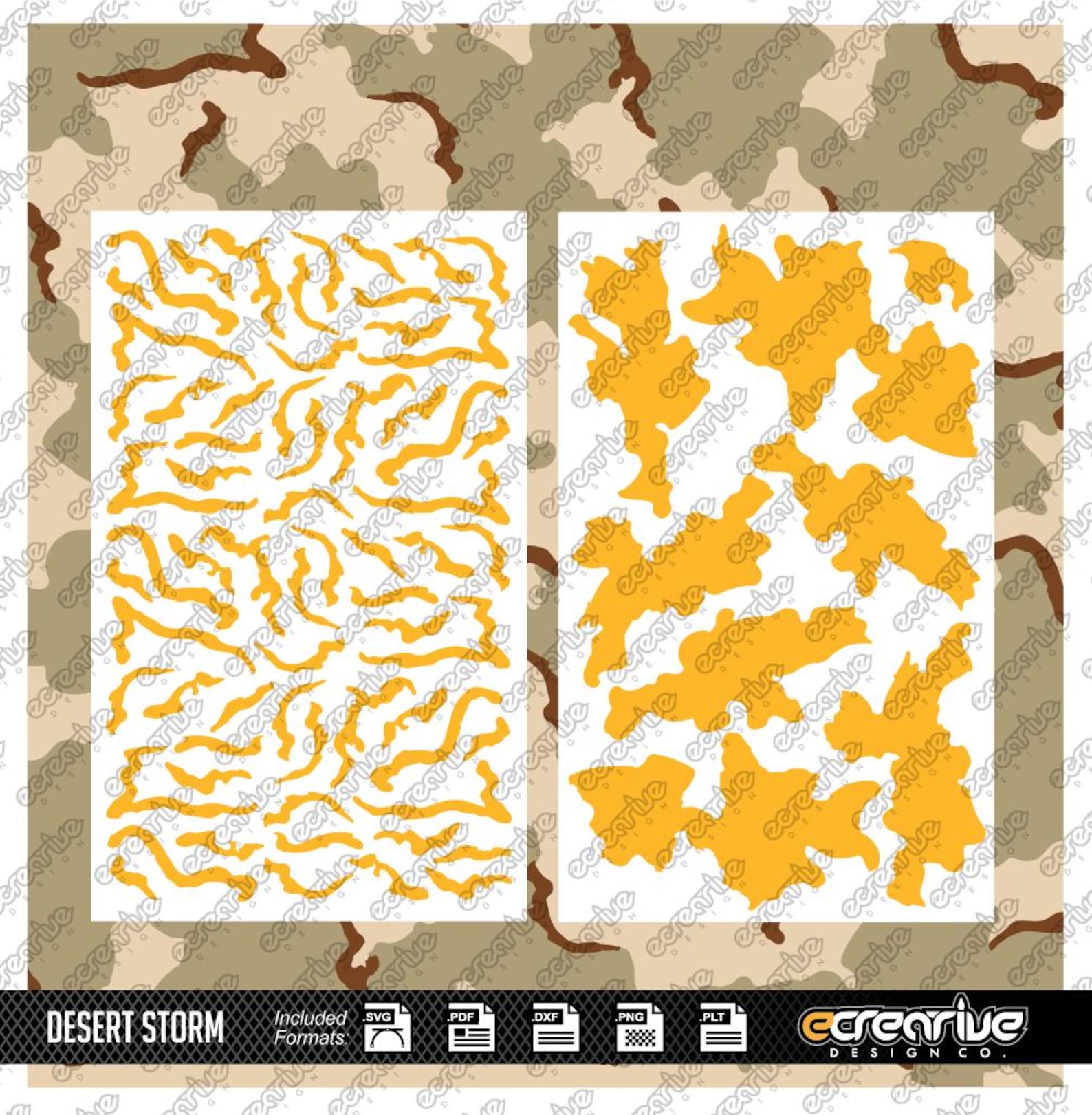 Desert Storm DCU Camo Cerakote Stencil Digital Template SVG DXF - Etsy