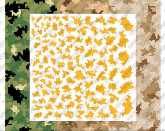 M81 WOODLAND Camo Cerakote Stencil Digital Template SVG DXF - Etsy