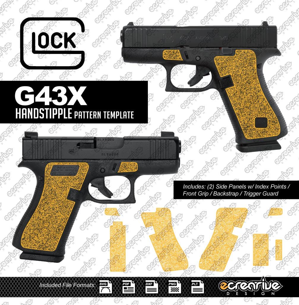 Glock 43X HANDSTIPPLE Laser Stippling Pattern Template SVG PLT - Etsy