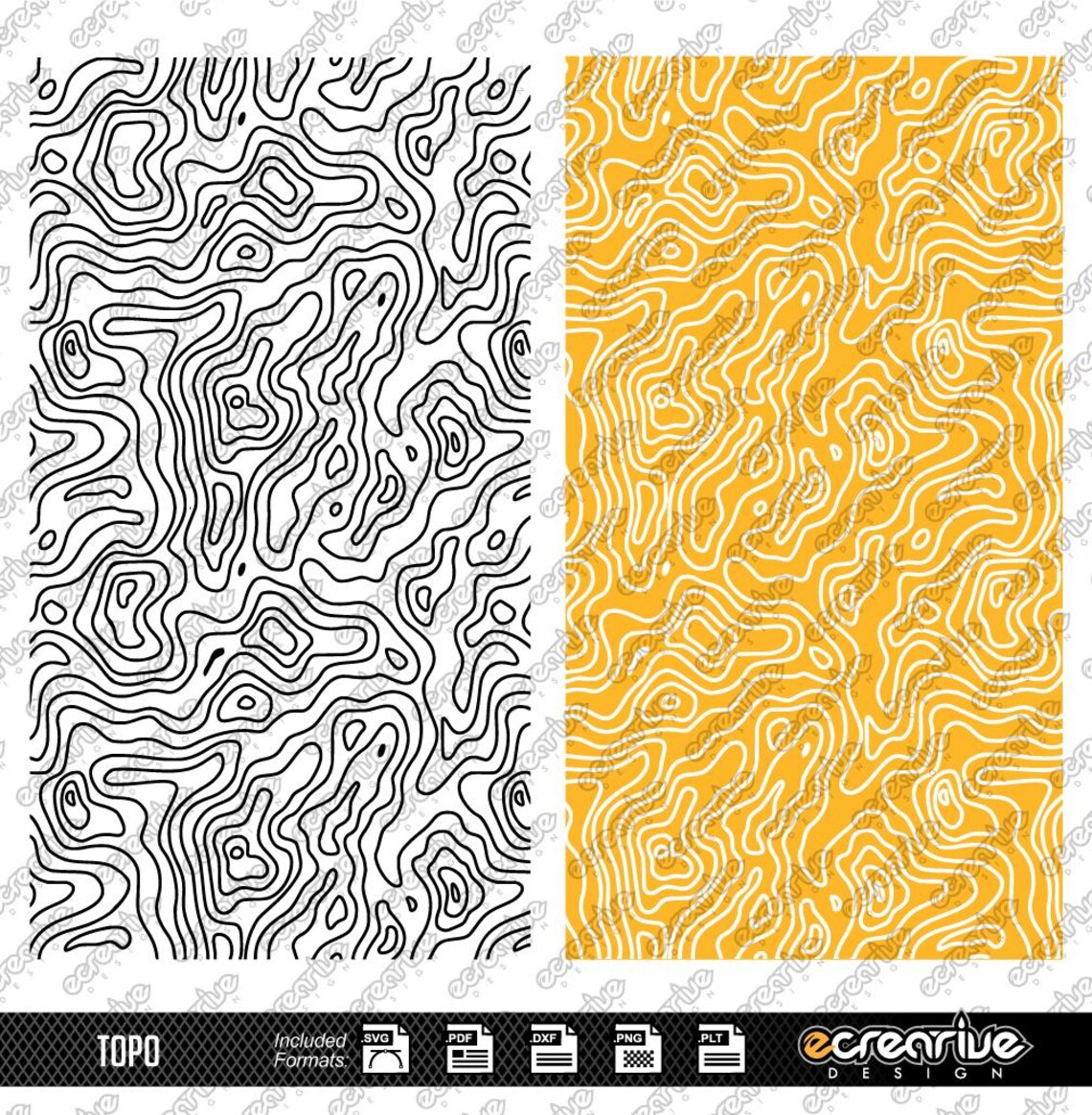 TOPO Vector Laser Stippling Pattern Template SVG PLT - Etsy