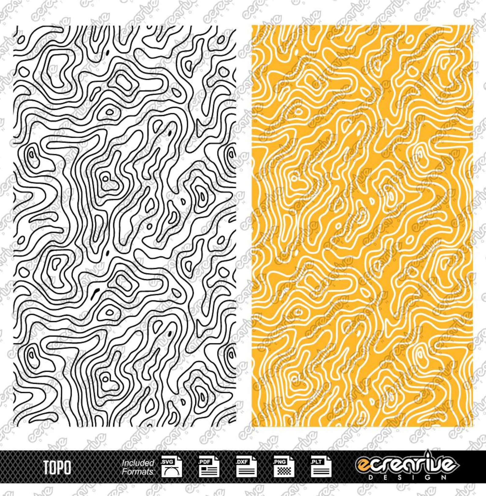 TOPO Vector Laser Stippling Pattern Template SVG PLT - Etsy