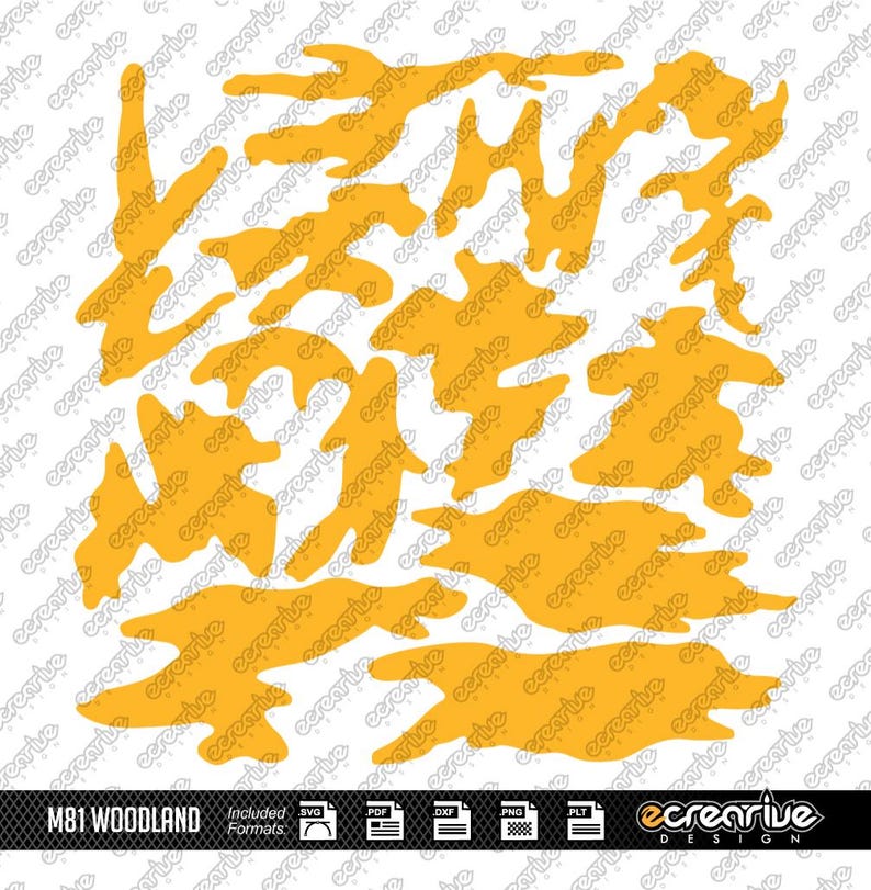M81 WOODLAND Camo Cerakote Stencil Template SVG DXF - Etsy