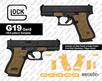 Glock 19 Gen5 FORGE Laser Stippling Pattern Template SVG PLT - Etsy