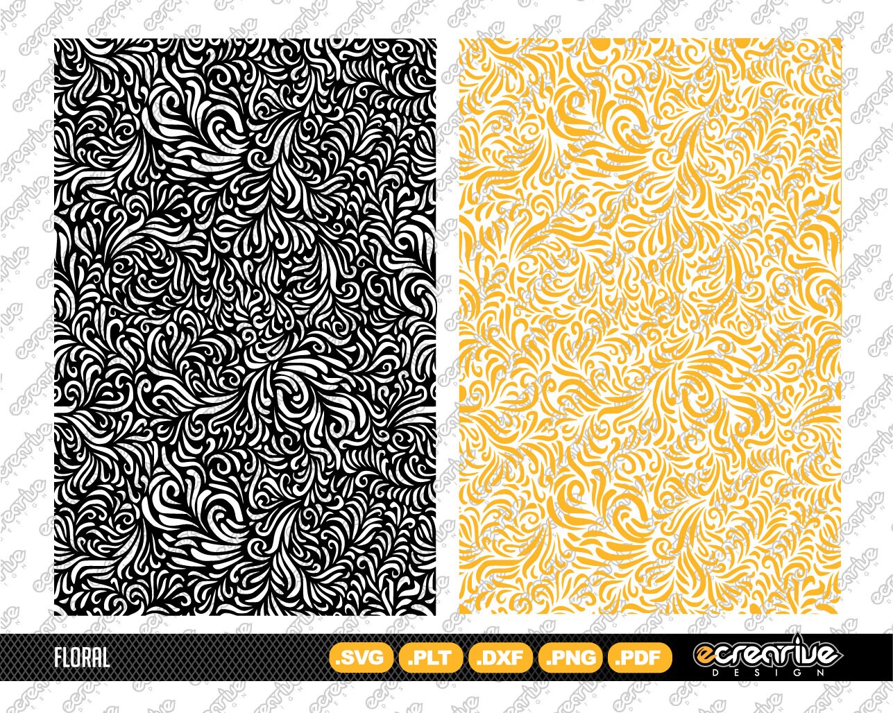 FLORAL Vector Laser Stippling Pattern Template SVG PLT - Etsy