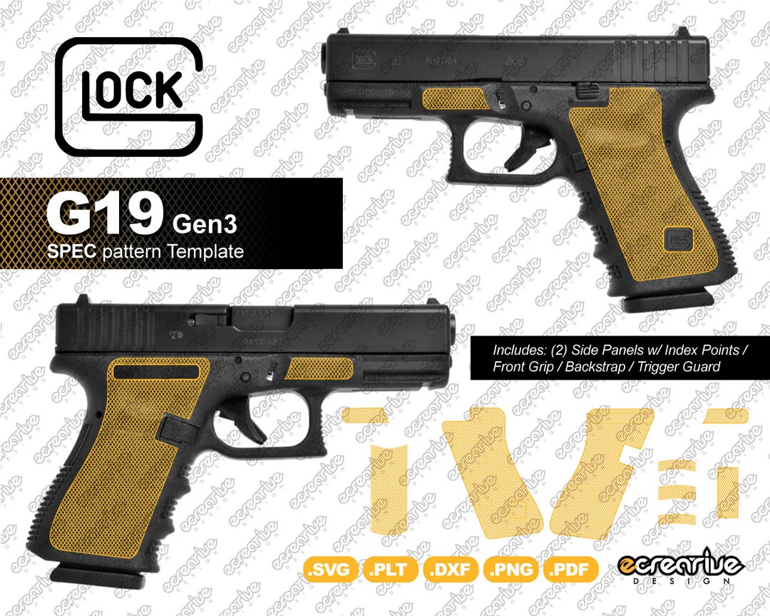 Glock 19 Gen3 SPEC Laser Stippling Pattern Template SVG - Etsy