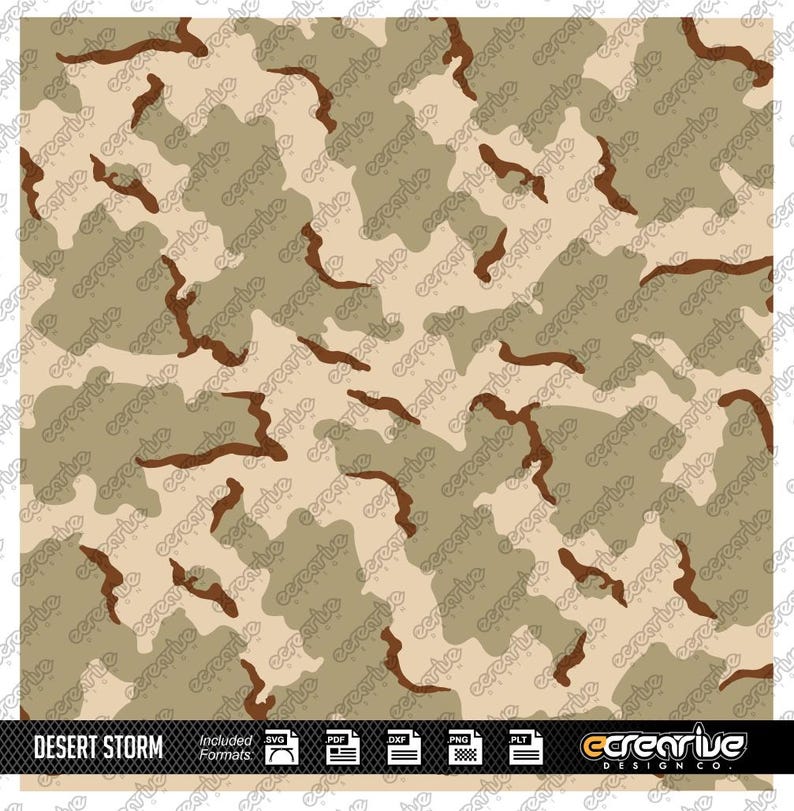 Desert Storm DCU Camo Cerakote Stencil Digital Template SVG DXF - Etsy