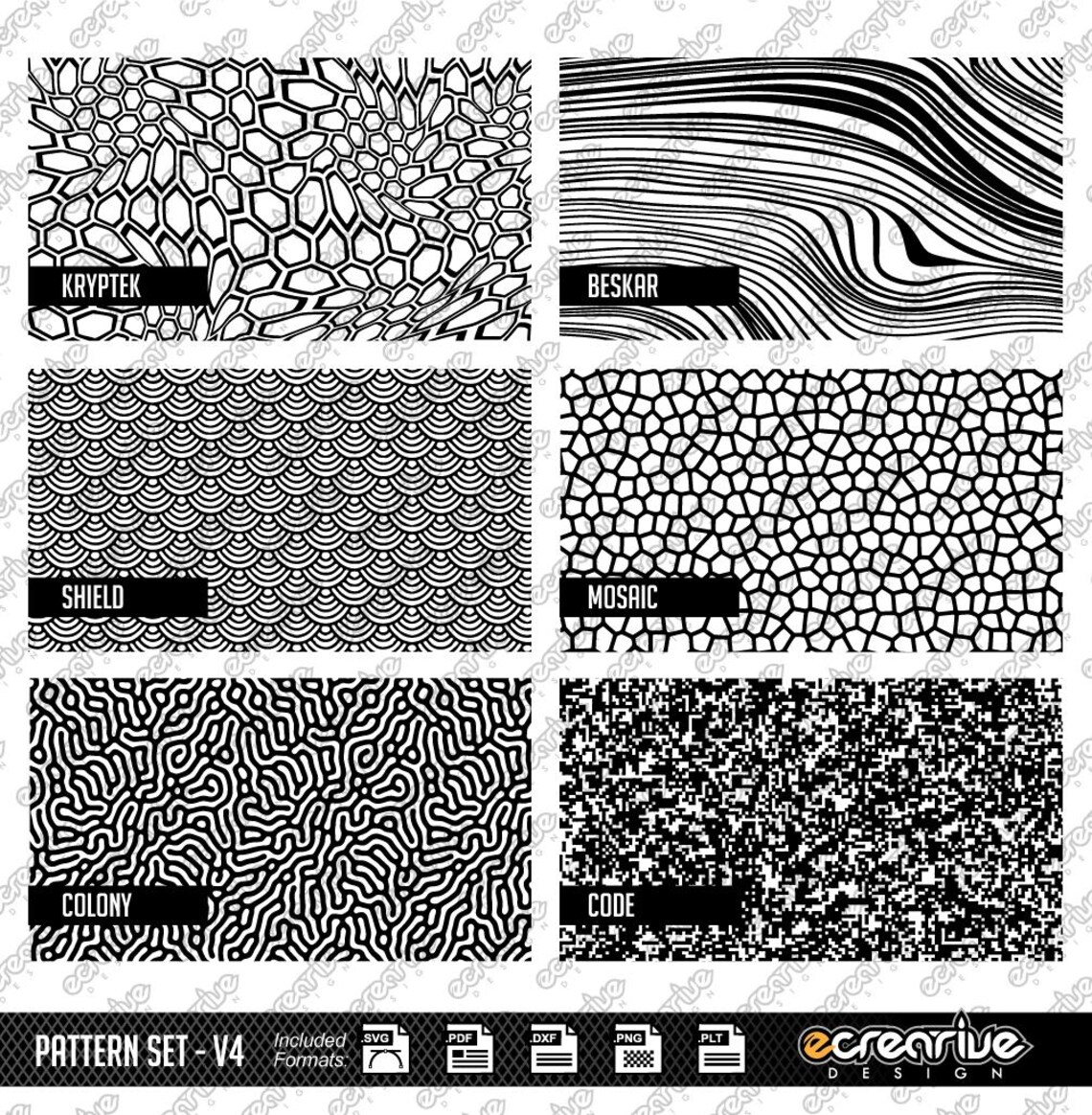 Laser Stippling Pattern Template Set V4 SVG DXF - Etsy