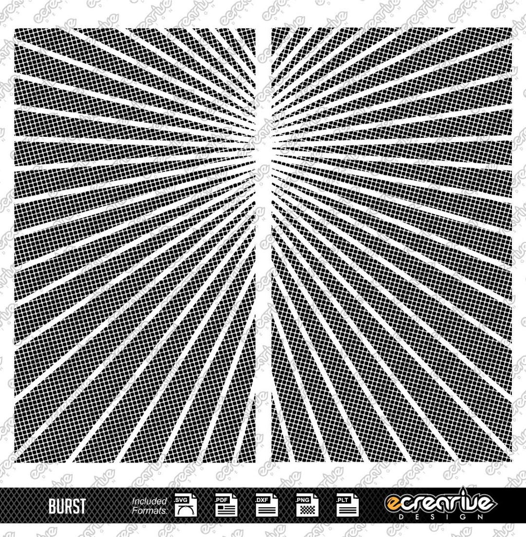BURST Vector Laser Stippling Pattern Template SVG PLT - Etsy
