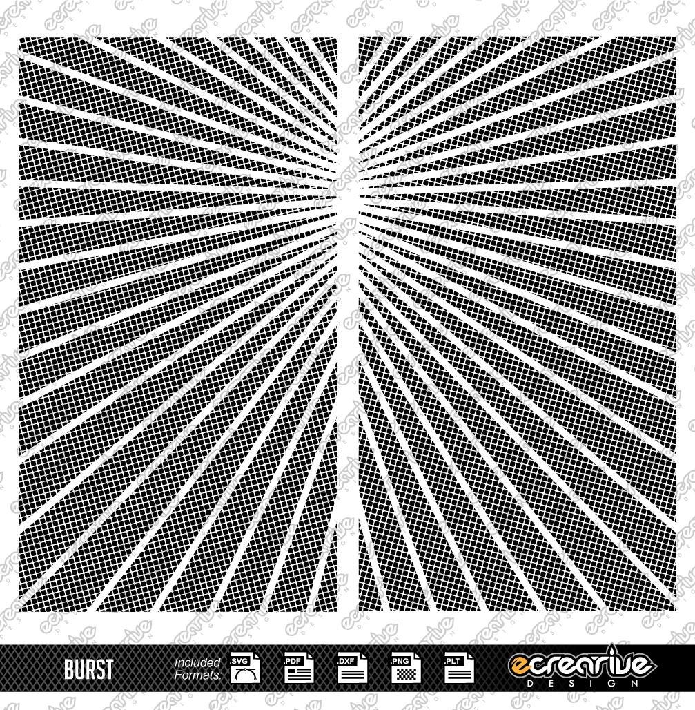 BURST Vector Laser Stippling Pattern Template SVG PLT - Etsy