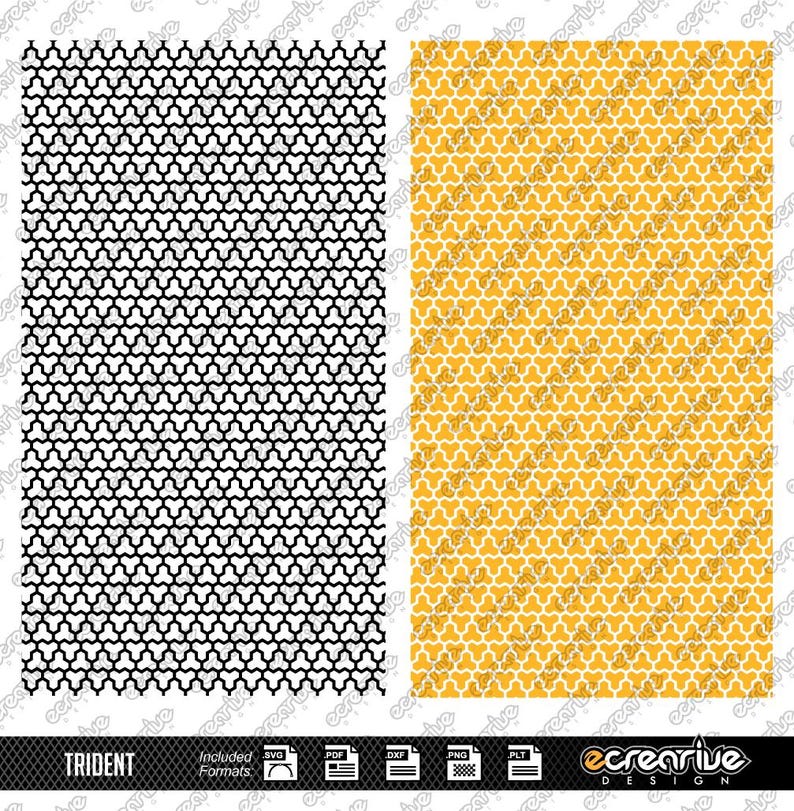 TRIDENT Vector Laser Stippling Pattern Template SVG PLT - Etsy