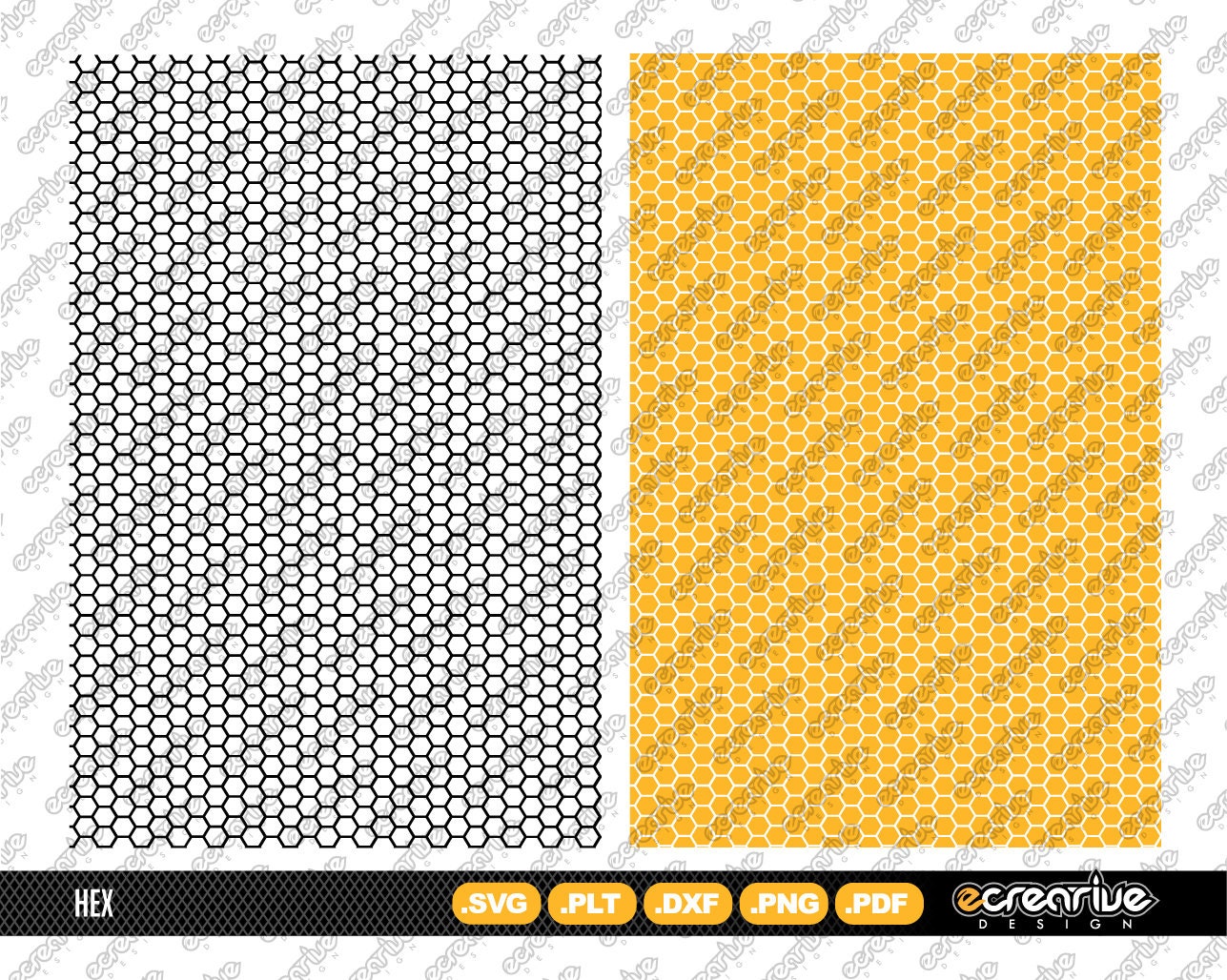 HEX Vector Laser Stippling Pattern Template SVG PLT - Etsy