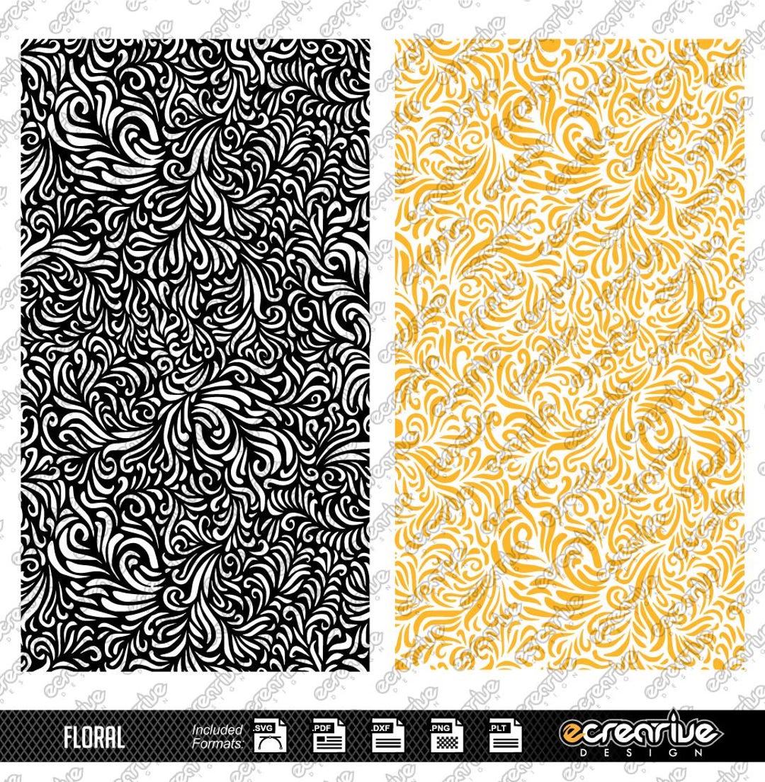 FLORAL Vector Laser Stippling Pattern Template SVG PLT - Etsy