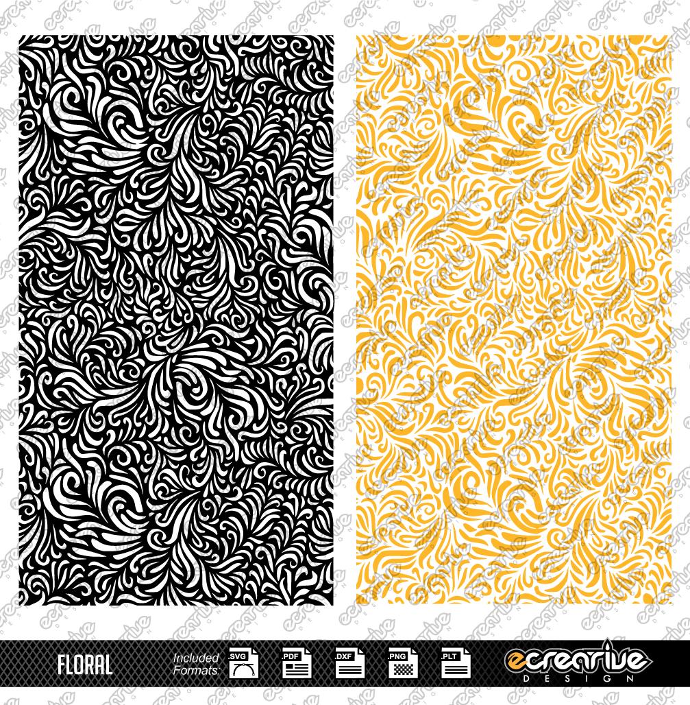 FLORAL Vector Laser Stippling Pattern Template SVG PLT - Etsy