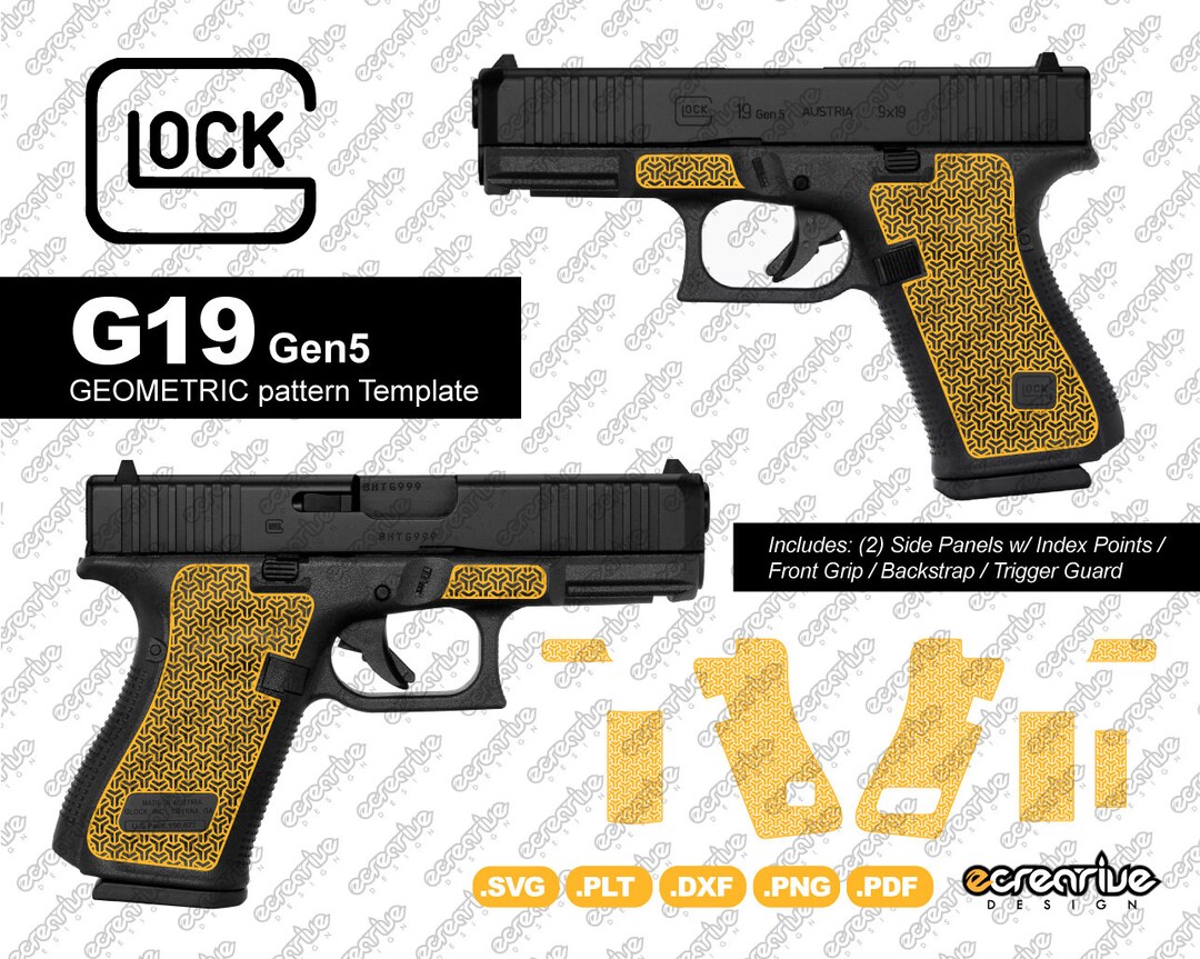 Glock 19 Gen5 GEOMETRIC Laser Stippling Pattern Template SVG PLT - Etsy