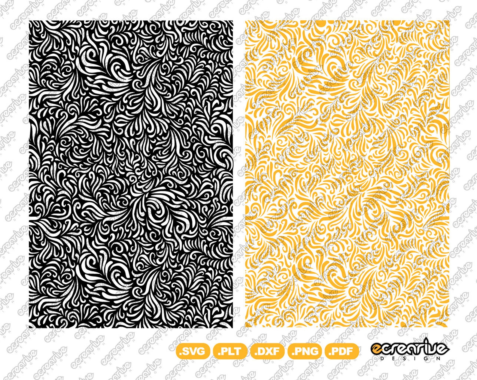 FLORAL Vector Laser Stippling Pattern Template SVG PLT - Etsy