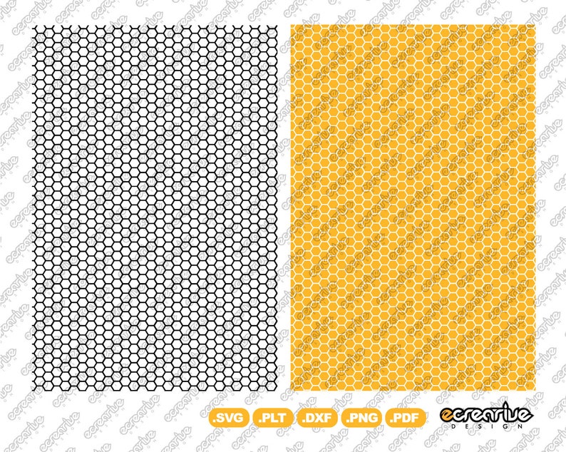 HEX Vector Laser Stippling Pattern Template SVG PLT - Etsy