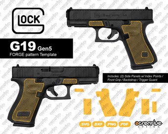 Glock 17 Gen5 GEOMETRIC Laser Stippling Pattern Template SVG PLT - Etsy