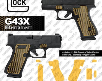 Glock 43X BURST Laser Stippling Pattern Template SVG PLT - Etsy