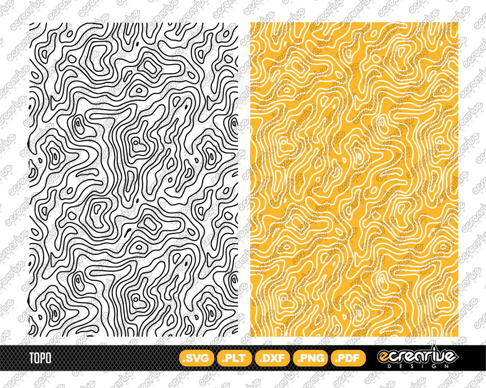 TOPO Vector Laser Stippling Pattern Template SVG PLT - Etsy