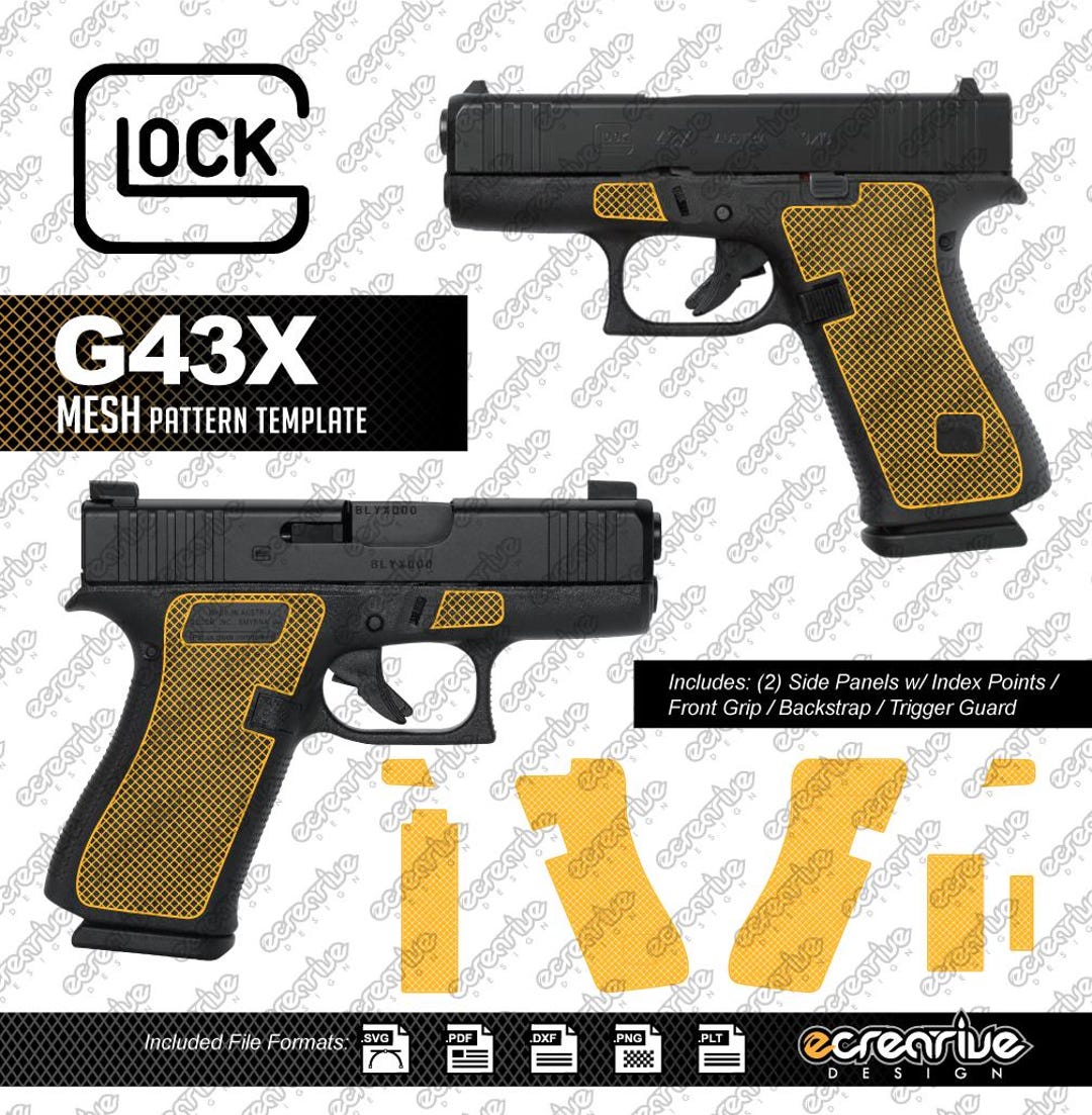 Glock 43X MESH Laser Stippling Pattern Template SVG - Etsy