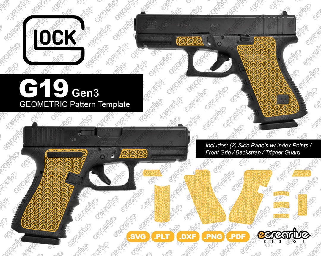 Glock 19 Gen3 GEOMETRIC Laser Stippling Pattern Template SVG PLT - Etsy