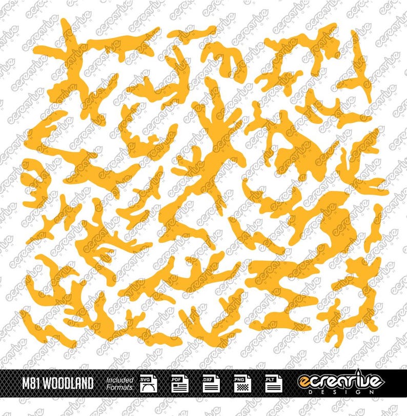 M81 WOODLAND Camo Cerakote Stencil Digital Template SVG DXF - Etsy