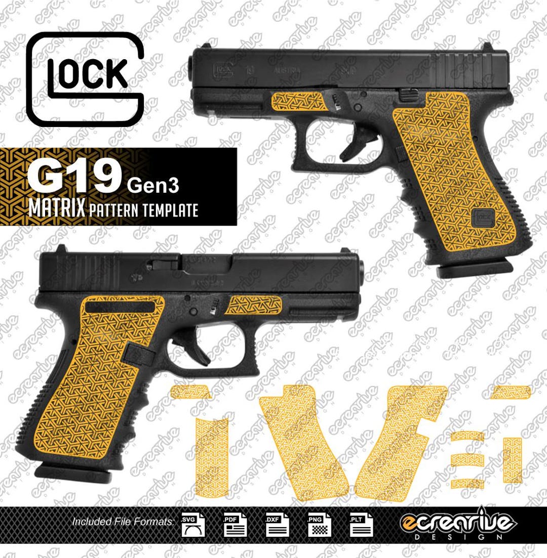 Glock 19 Gen3 MATRIX Laser Stippling Pattern Template SVG PLT - Etsy