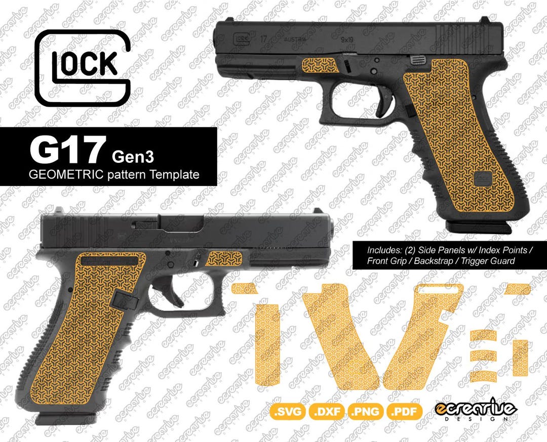 Glock 17 Gen3 GEOMETRIC Laser Stippling Pattern Template SVG DXF - Etsy
