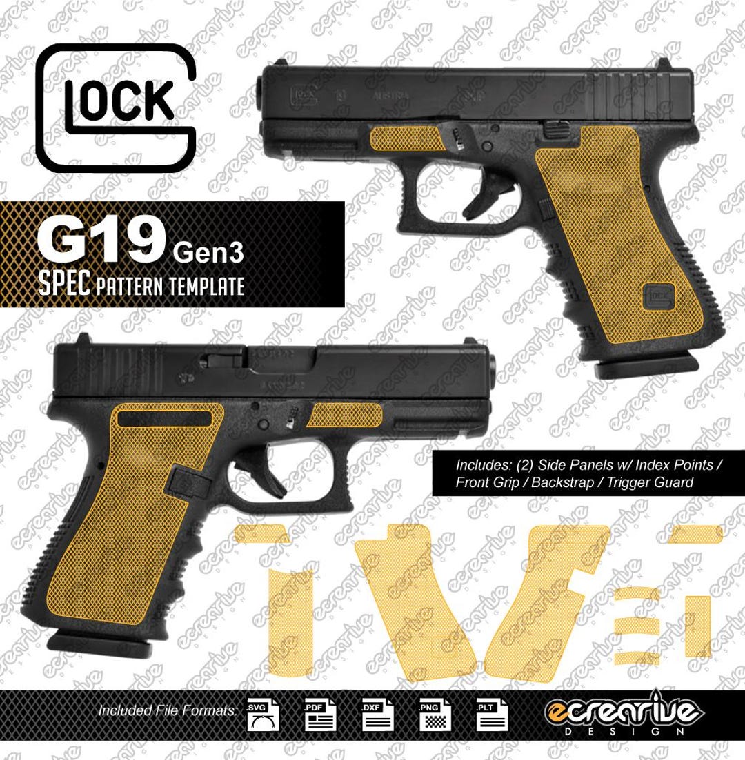 Glock 19 Gen3 SPEC Laser Stippling Pattern Template SVG - Etsy
