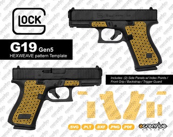 Glock 17 Gen5 BURST Laser Stippling Pattern Template SVG - Etsy