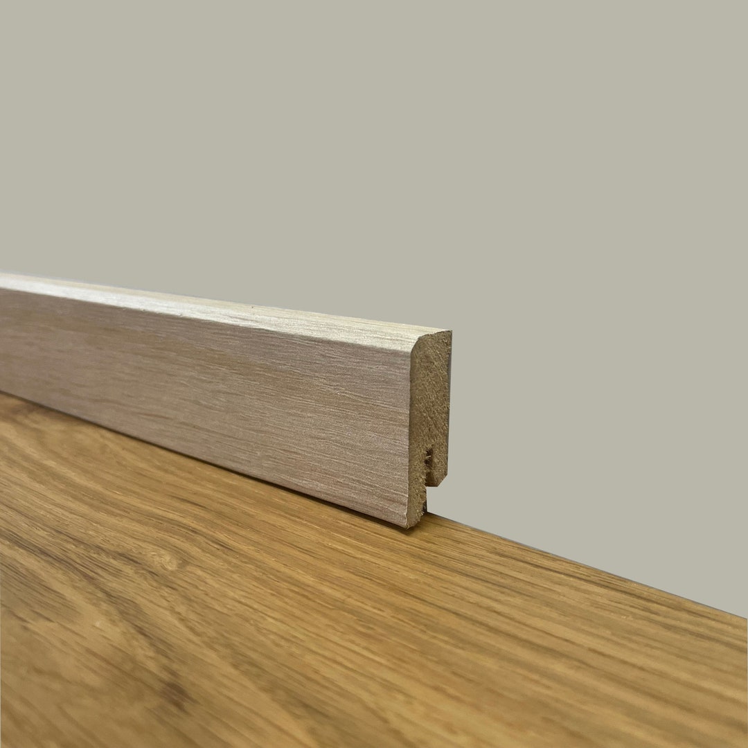 Super Promo Low Square Skirting Board in Bleached Wood Fiber 40x15 - Etsy