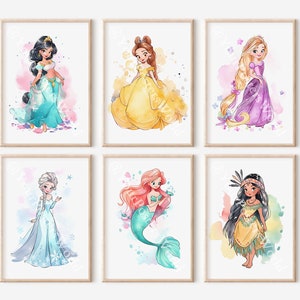 Disney princess art - Etsy