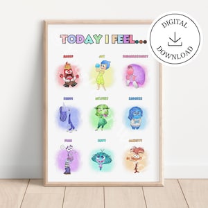 Inside Out 2 Characters, Nursery Room Printable Art Decor - Digital ...