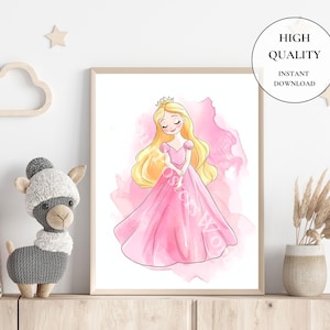 Princesses Set of 12 Posters - Printable Wall Art Decor - Girl Room ...