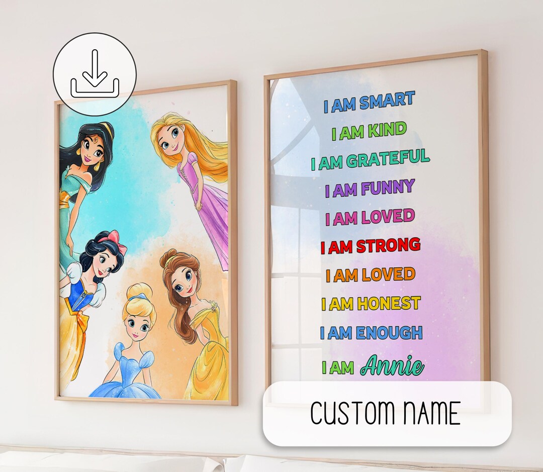Fairytale Nursery Poster, Girl Room Prints, Princess Theme Printable ...