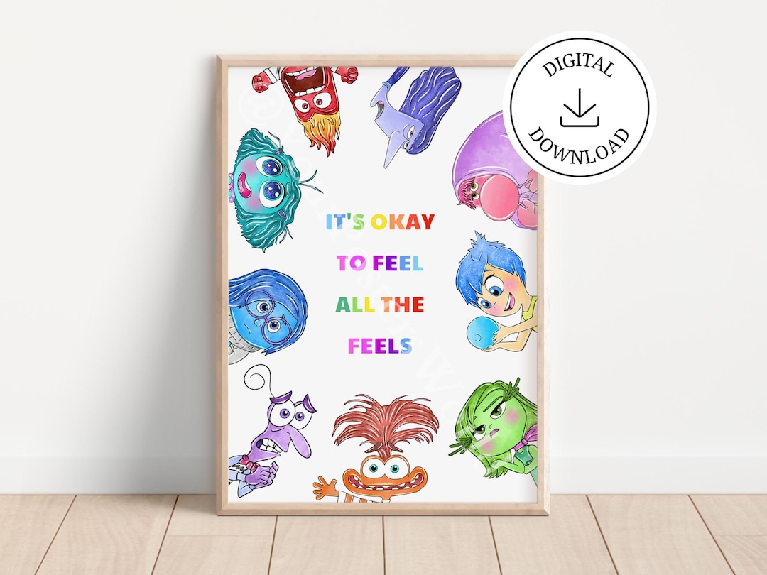 Inside Out 2 Characters, Nursery Room Printable Art Decor - Digital ...
