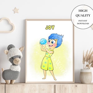 Inside Out 2 Characters, Nursery Room Printable Art Decor - Digital ...