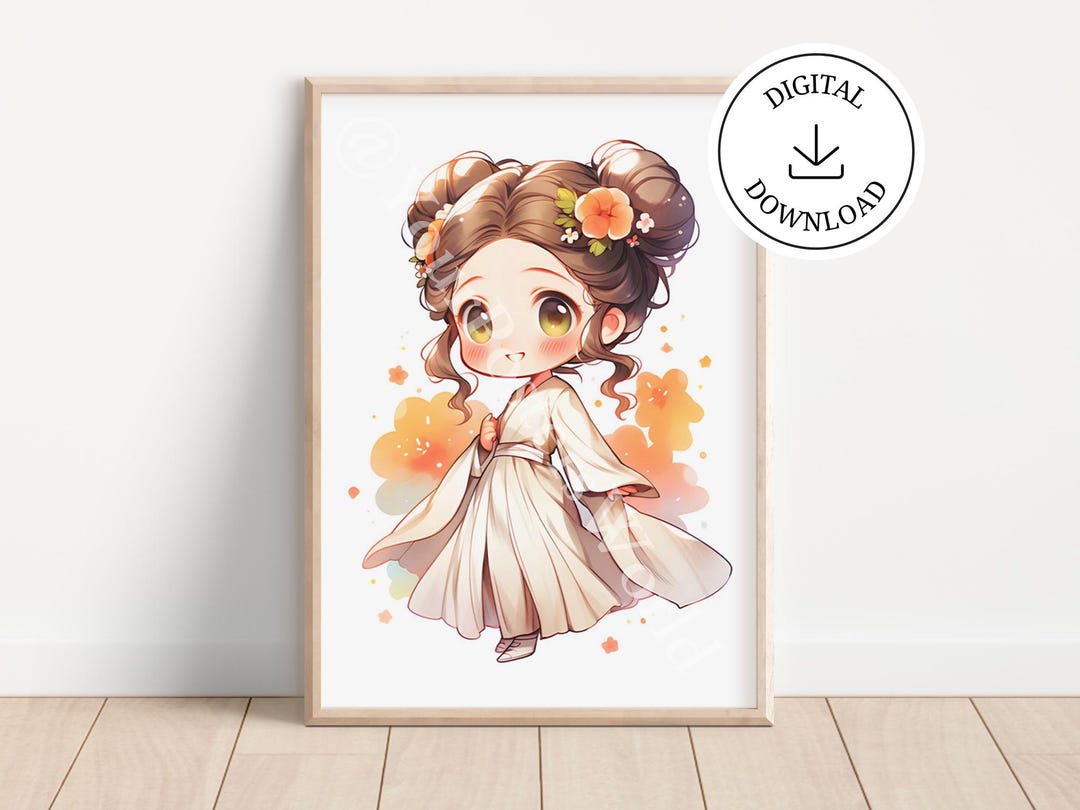 Cute Chibi Star Wars Character, Nursery Room Decor, Star Wars Printable ...