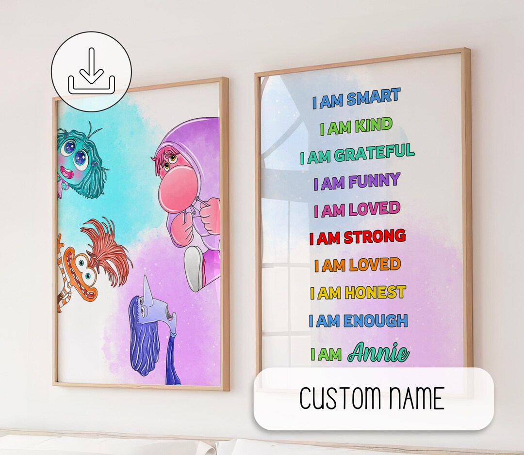 Inside Out 2 Classroom Poster, Coping Skills for Emotions, Custom ...