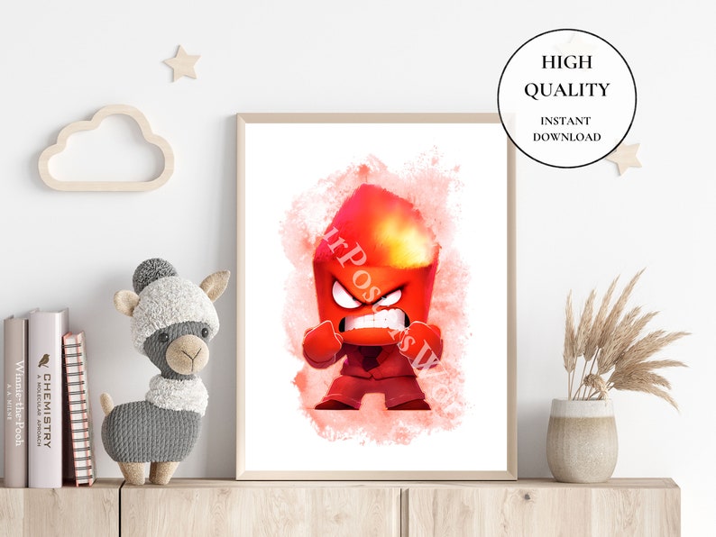 Inside Out Characters Gallery Wall - Nursery Room Printable Art Decor ...