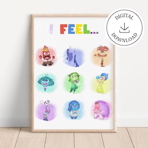 Inside Out 2 Characters, Nursery Room Printable Art Decor - Digital ...
