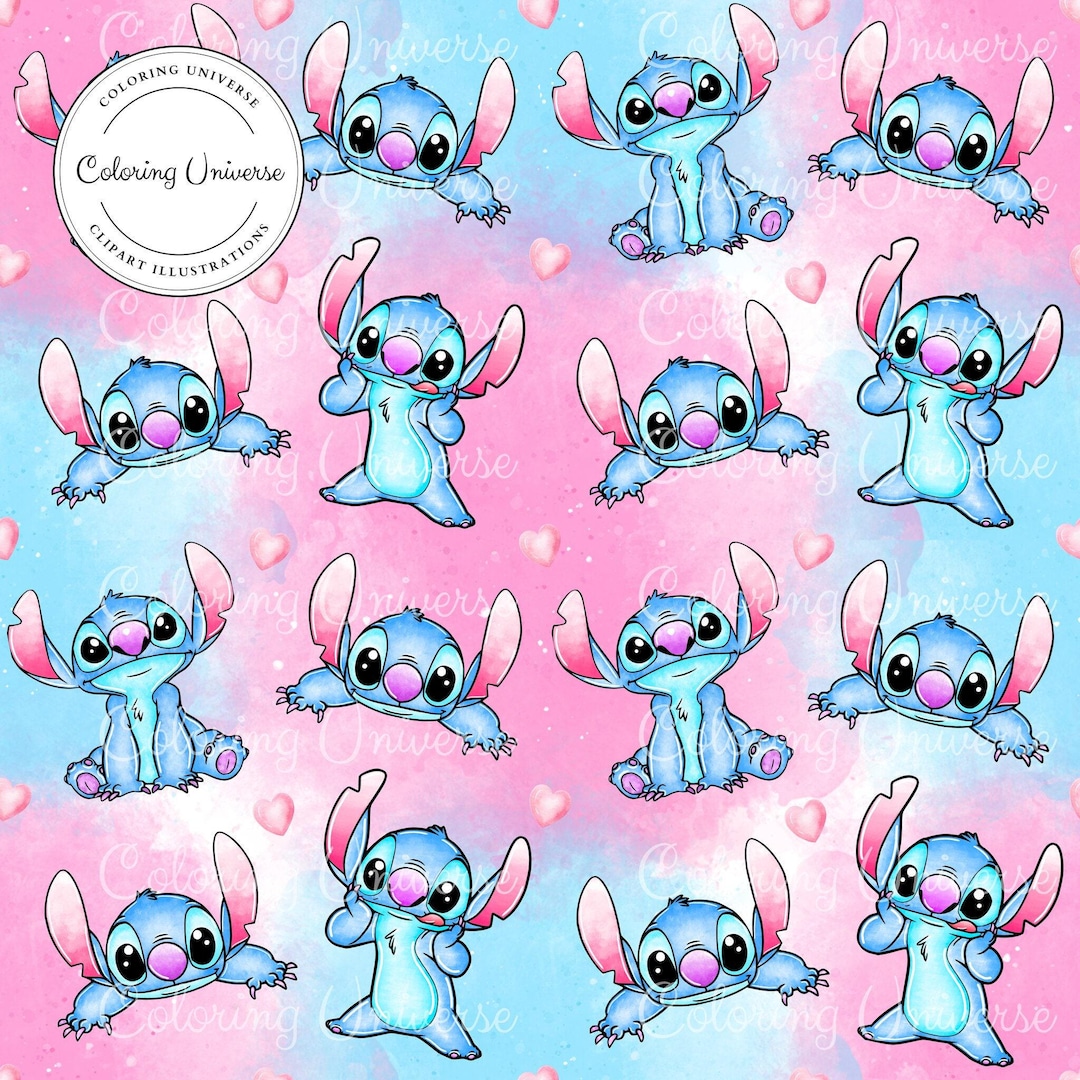 Lilo and Stitch Seamless Pattern - Stitch Sublimation File - Stitch ...