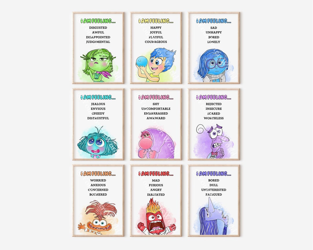 Inside Out 2 Characters, Nursery Room Printable Art Decor - Digital ...