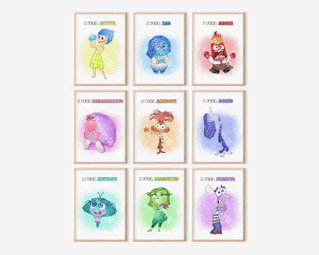 Inside Out 2 Characters, Nursery Room Printable Art Decor - Digital ...