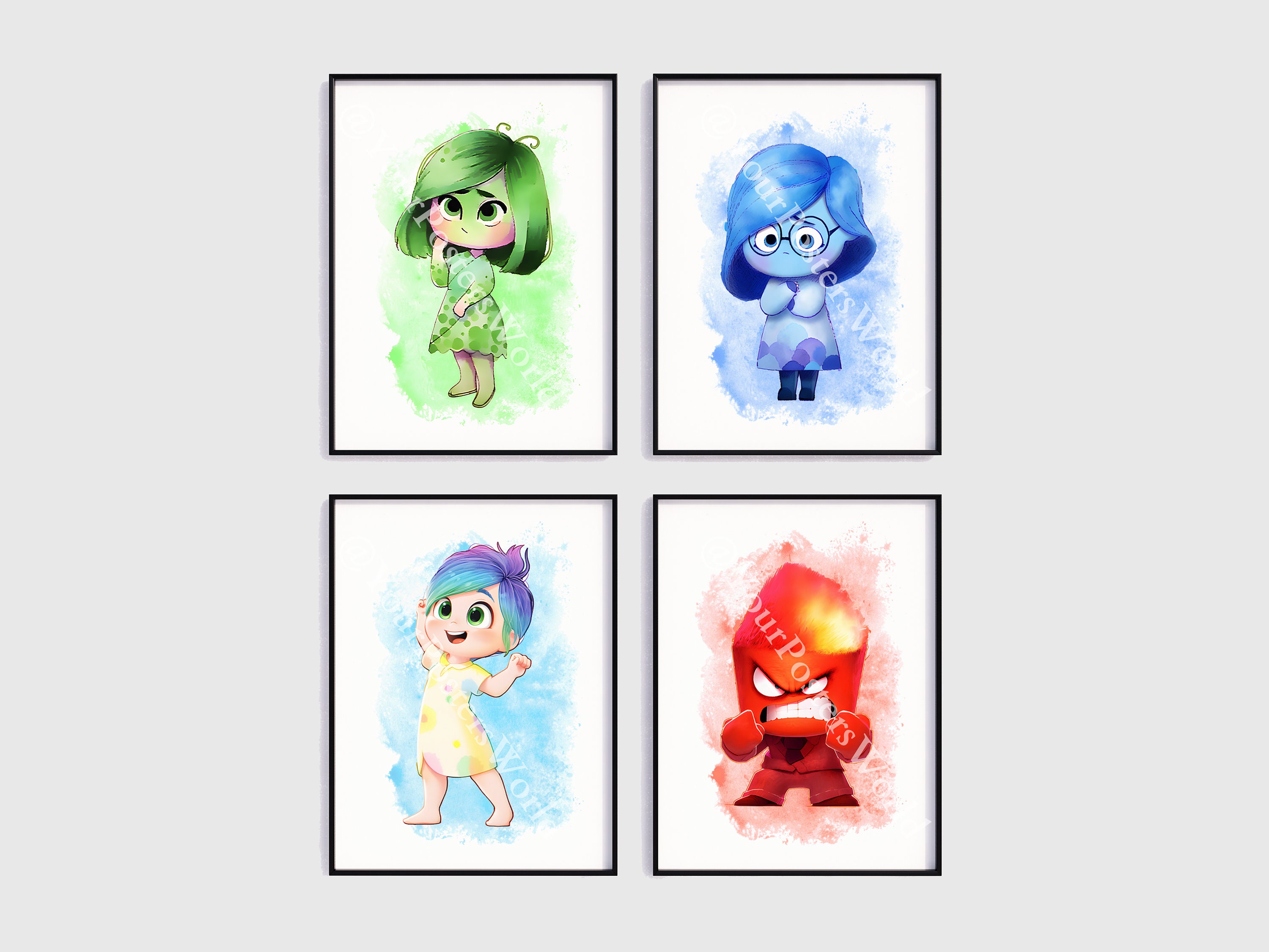 Inside Out Characters Gallery Wall Nursery Room Printable - Etsy
